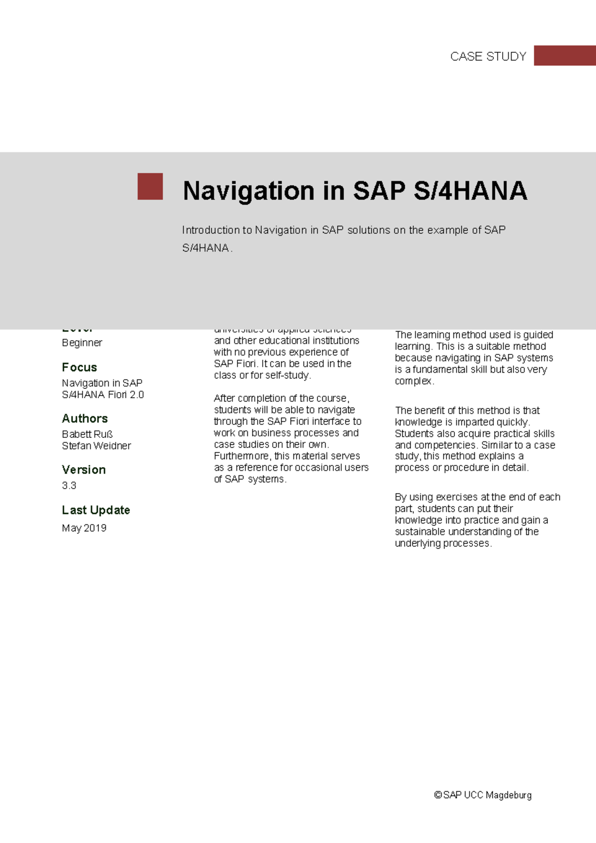 Intro S4HANA Using Global Bike Navigation course Fiori en v3.3 - Product SAP S/4HANA On-premise ...