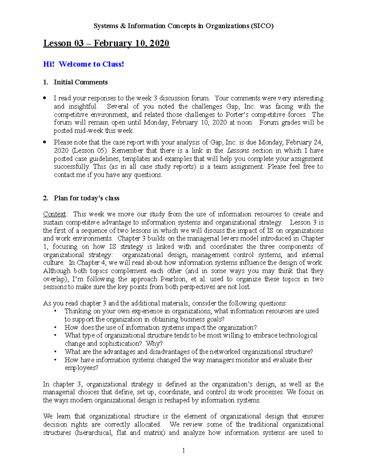 Lesson-03-Outline Spring 2020 - Lesson 03 – February 10, 2020 Hi ...