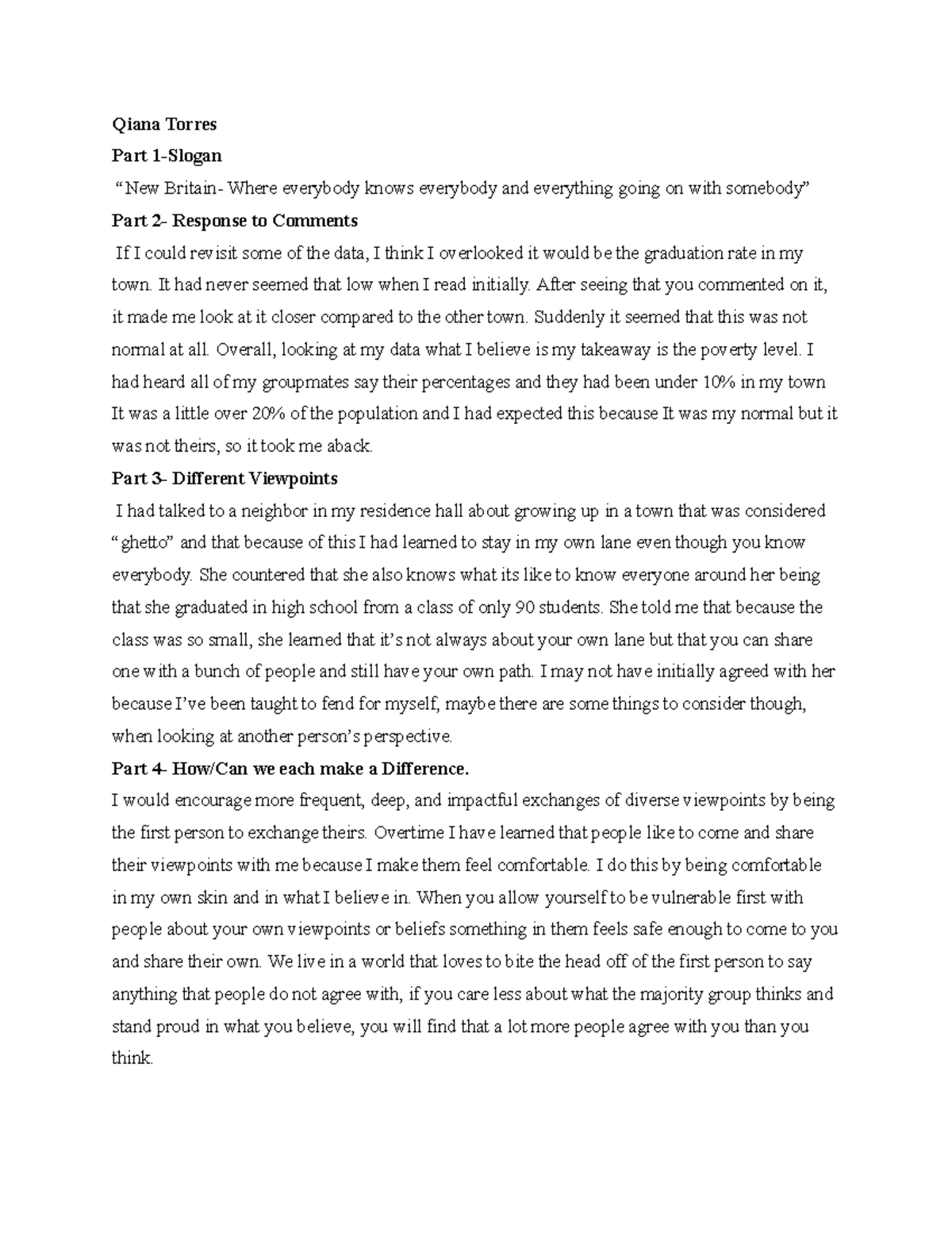 So244 Discussion Board Questions - Qiana Torres Part 1-Slogan “New ...