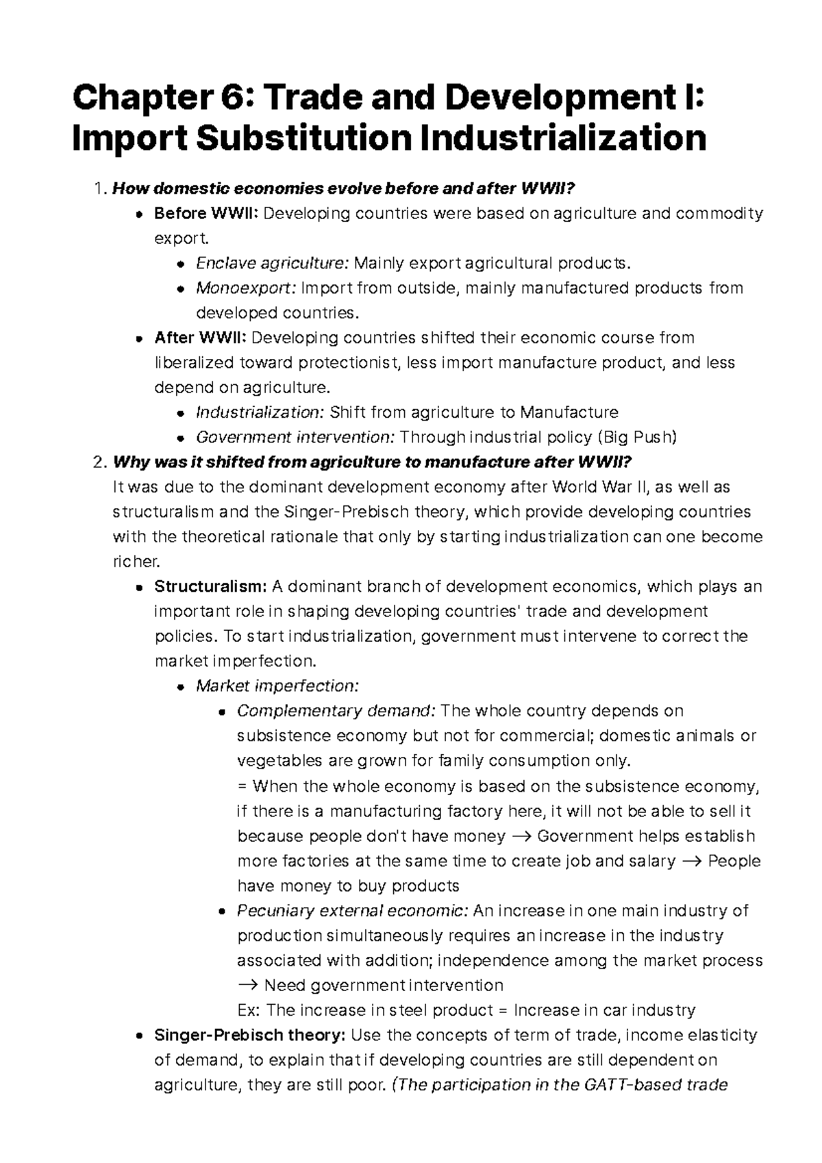 #C6 Trade and Development I Import Substitution Industrialization ...