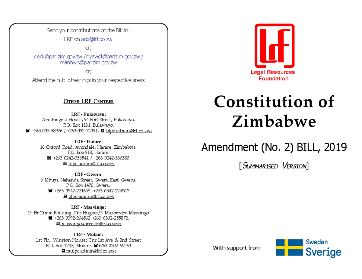 Constitutional Amendment Bill Summary - English - With support from ...