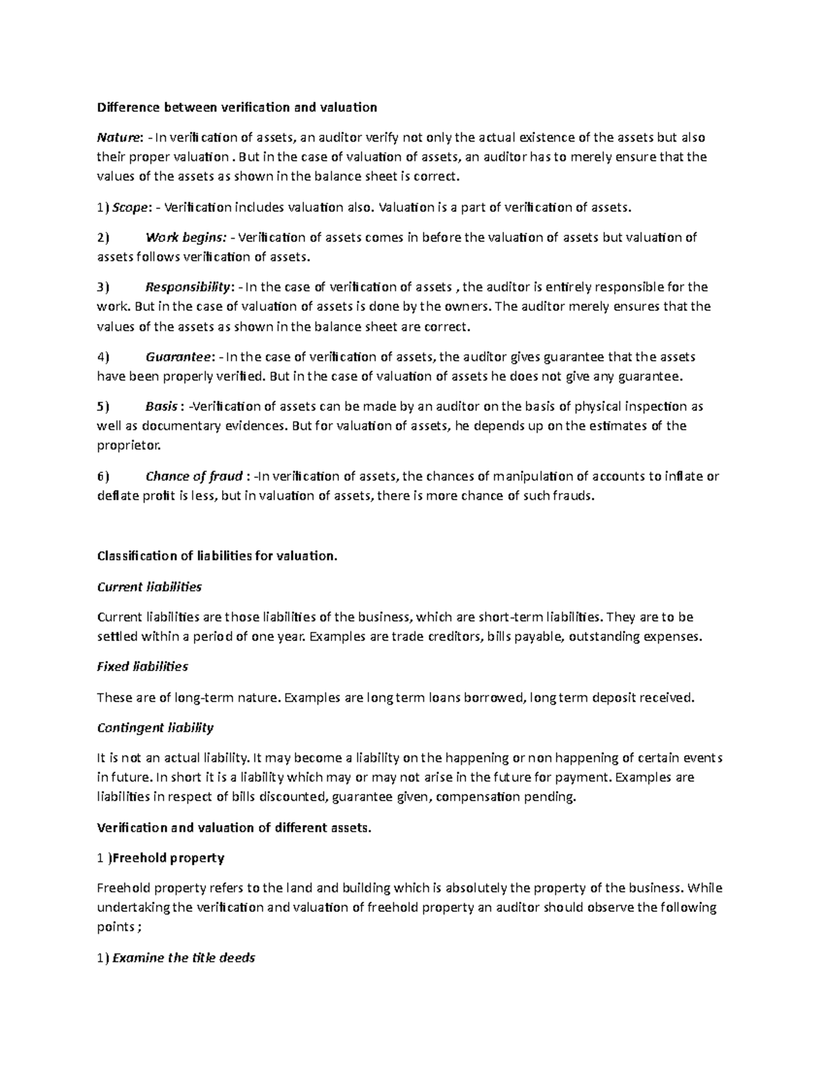 Difference Between Verification And Valuation But In The Case Of