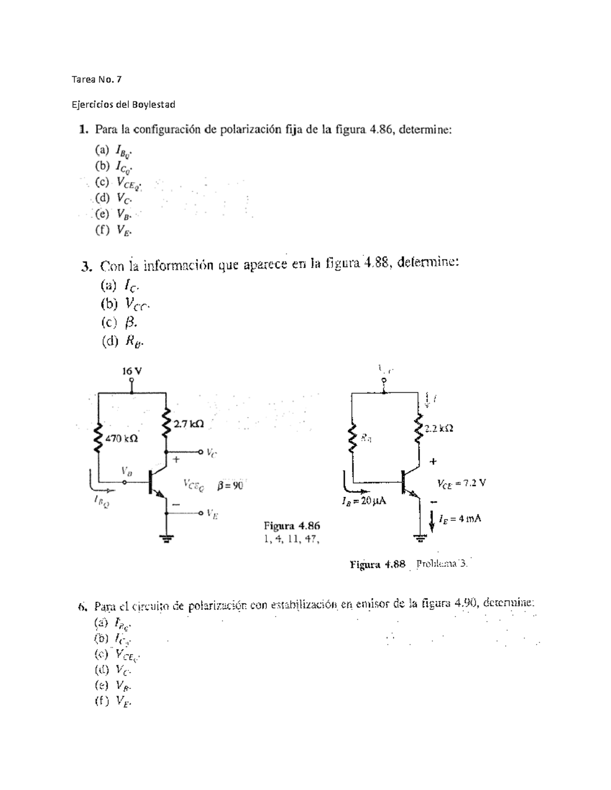 C1 Tarea 7 Amplificadores BJT - Electrónica analógica - Tarea No. 7 ...