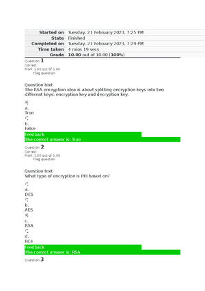 Graded quiz Unit 6 - Started on Monday, 6 March 2023, 10:26 AM State ...