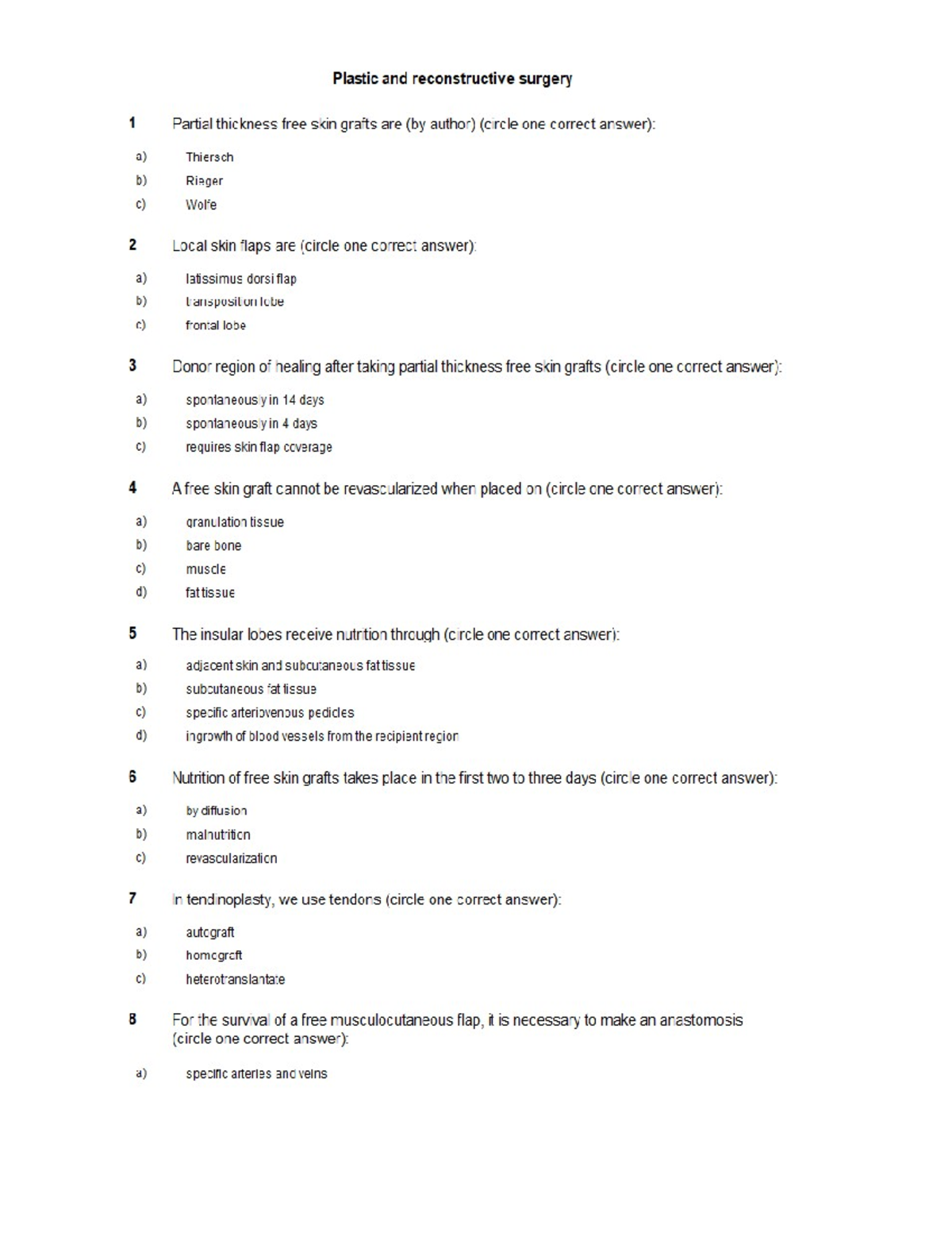 Plastic and reconstructive surgery - Medicina - Studocu