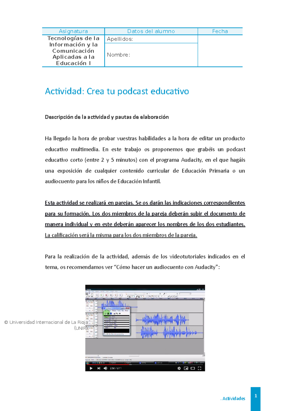 Actividad 2 TIC I - TAREA 2 - Tecnologías de la Información y la Comunicación Aplicadas a la ...