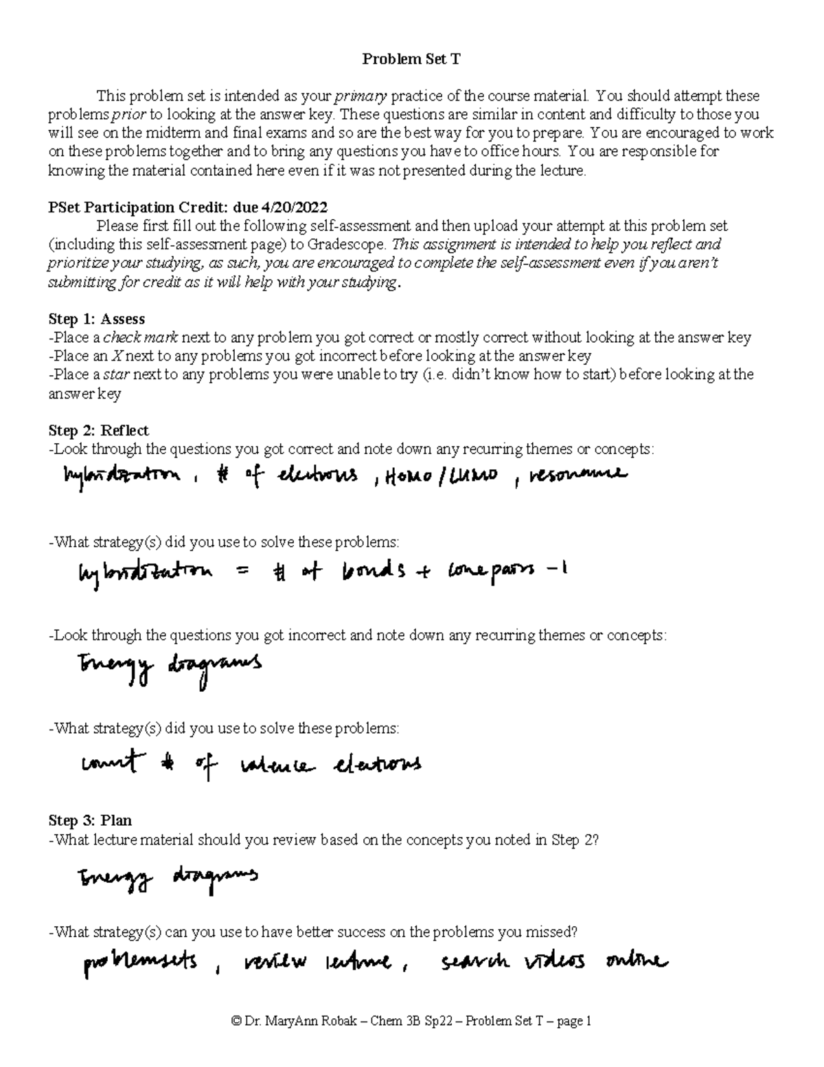 PSet T - Problem set - Problem Set T This problem set is intended as ...