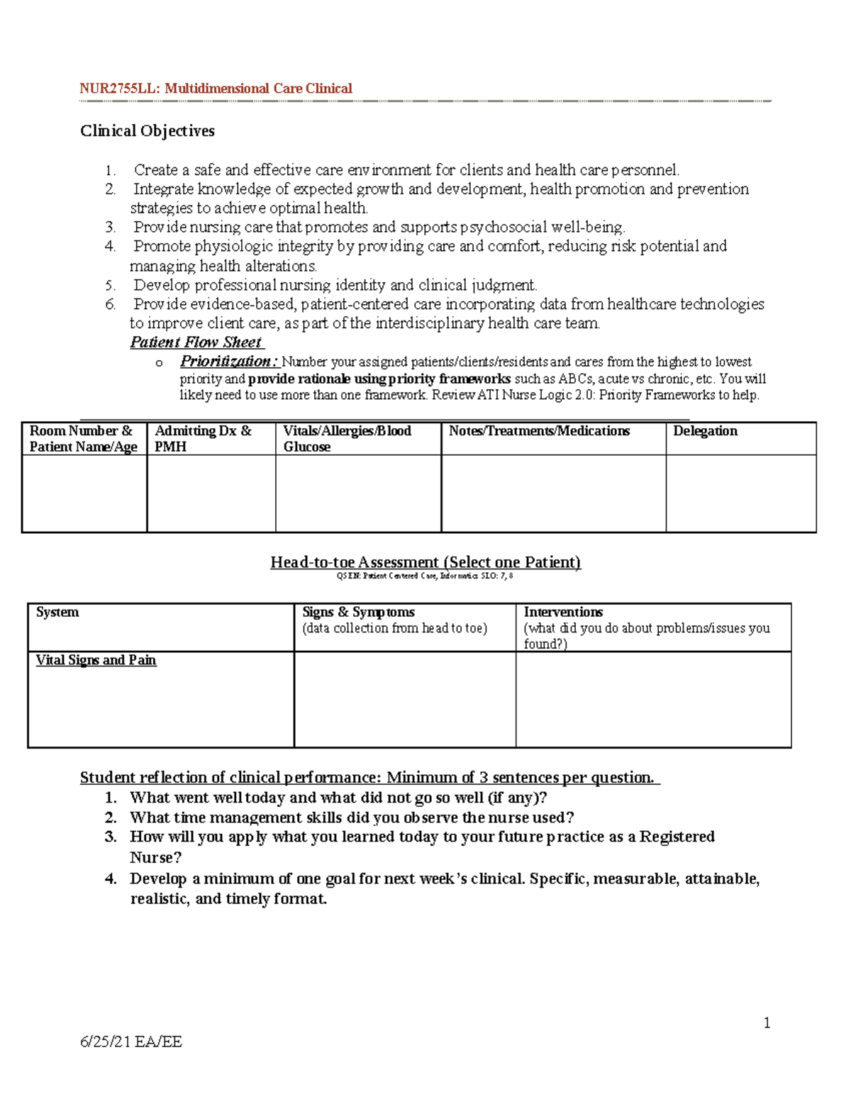 NUR2755LL MDC IV Clinical Packet - NUR2755LL: Multidimensional Care ...