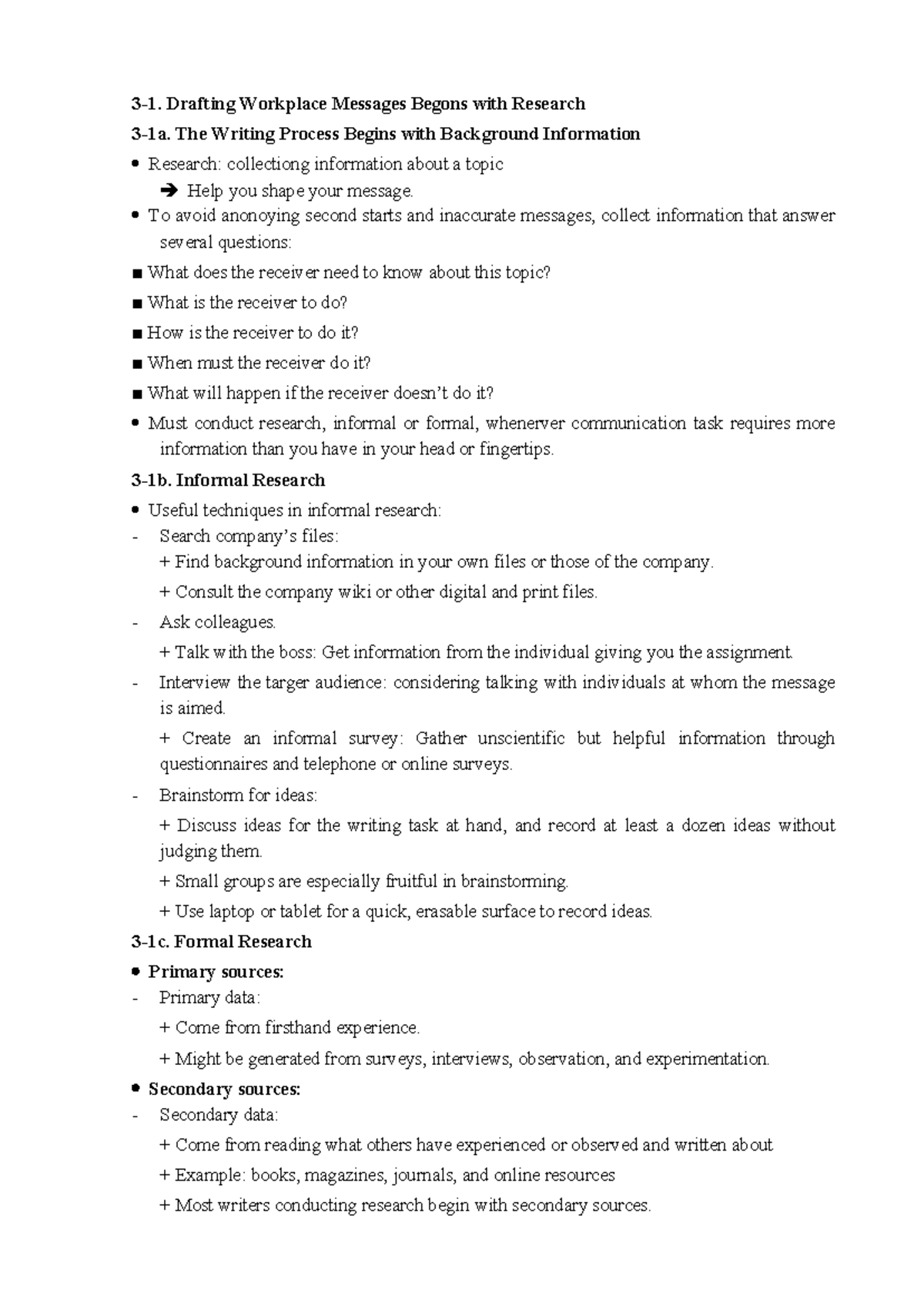 Buổi 5 - Summary Business Communication: Process and Product - 3-1 ...