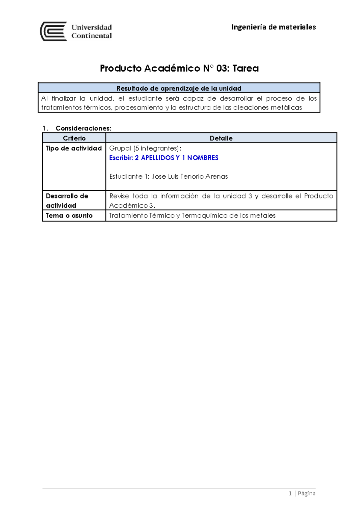 PA3 Tarea 2023-20B,Preguntas - Producto Académico N° 03: Tarea Resultado de aprendizaje de la ...