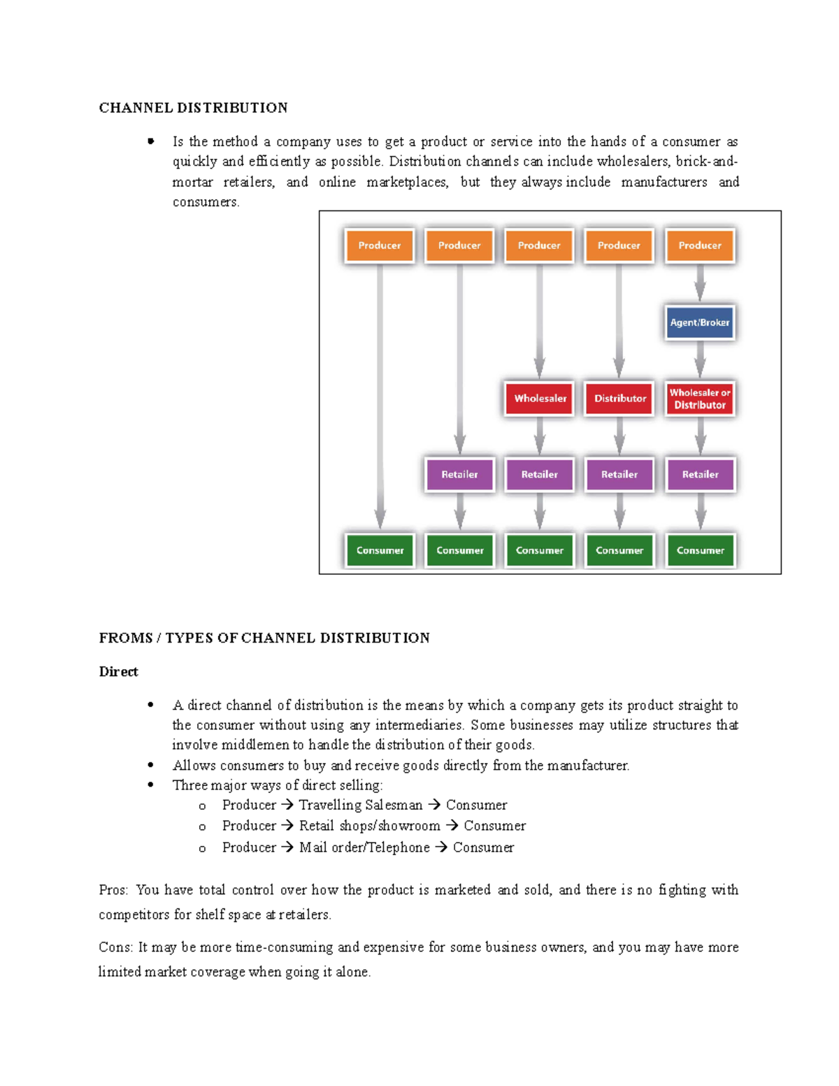 Channel of distribution handout lecture 2ufhhd - CHANNEL DISTRIBUTION ...