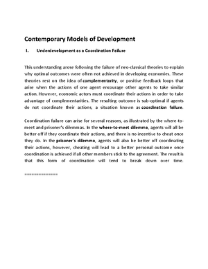 Lewis Model of Growth and Development - LEWIS MODEL The dual-sector ...