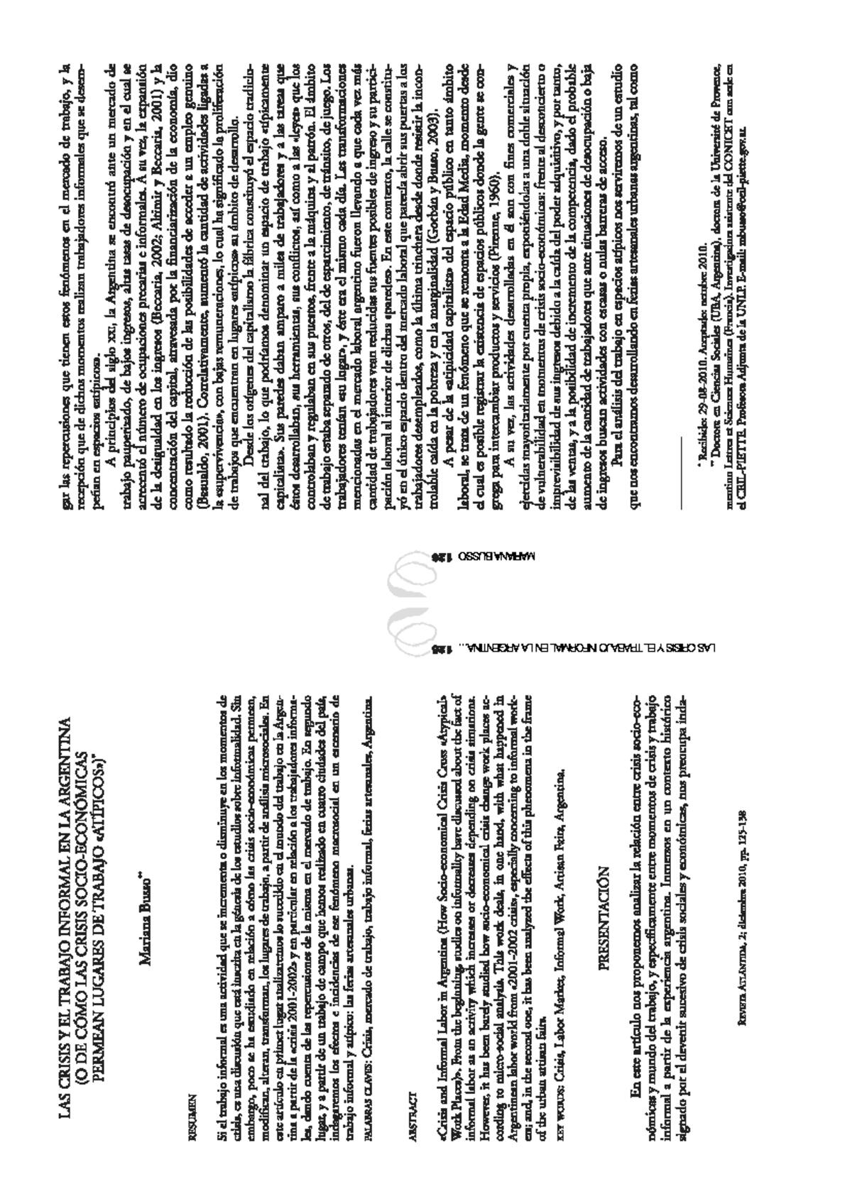 Programa 2024 - LAS CRISIS Y EL TRABAJO INFORMAL EN LA ARGENTINA gar ...