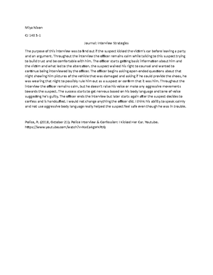 CJ-140 Module 5-2 Project One - Communication Skills for Criminal ...