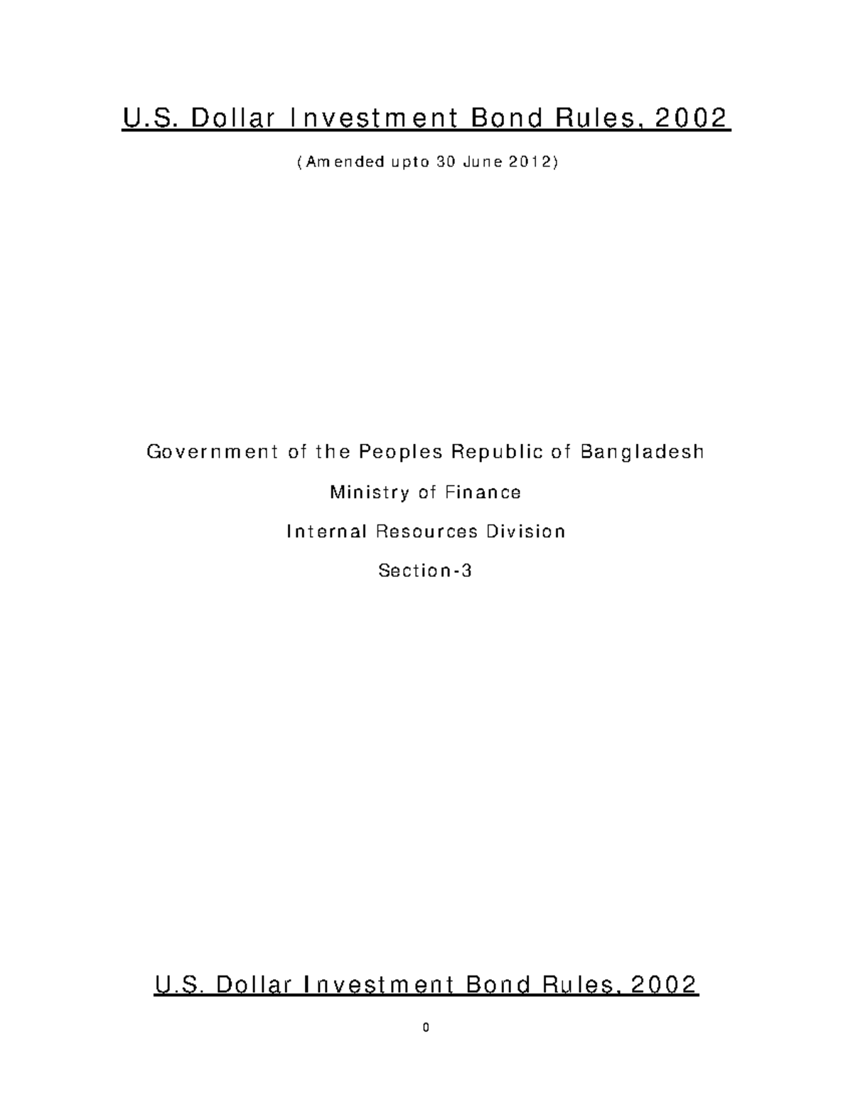 U.S. Dollar Investment Bond Rules, 2002 - U. D olla r I n ve st m e n t ...