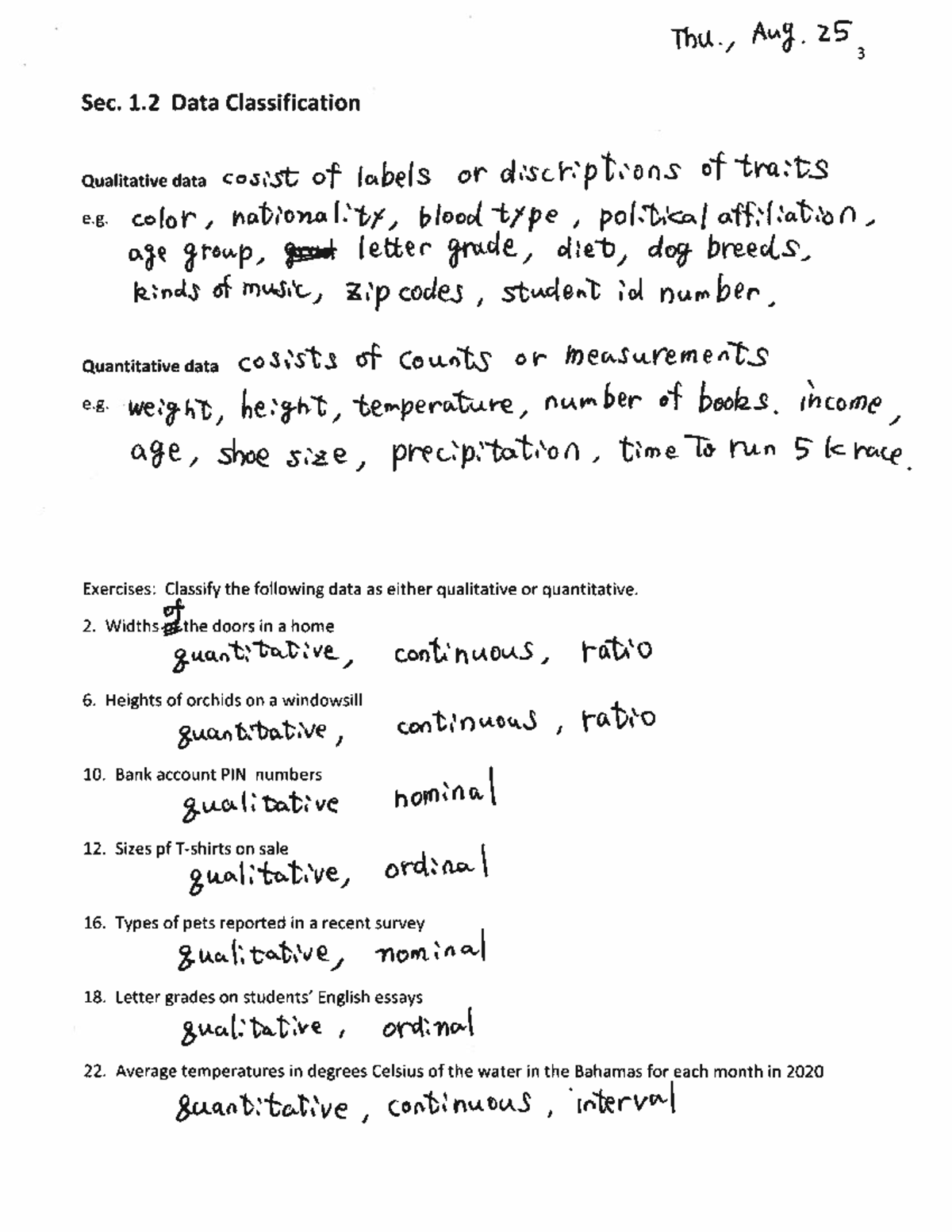 Note Aug 25 Thu - Hawkes textbook notes filled out. - Thu., Avg. 25 ...
