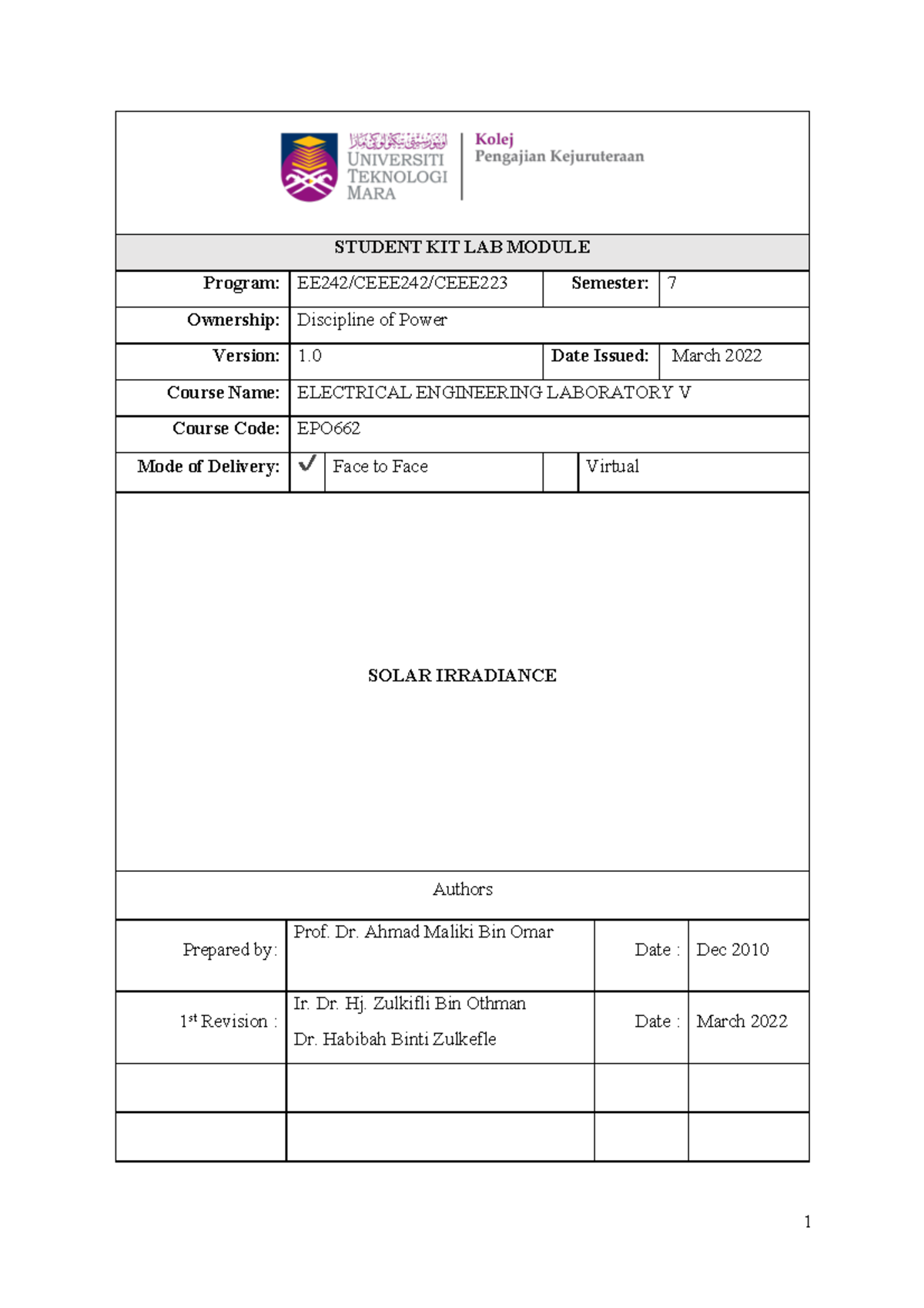 PV1 Student Kit - Electrical lab experiment - STUDENT KIT LAB MODULE ...