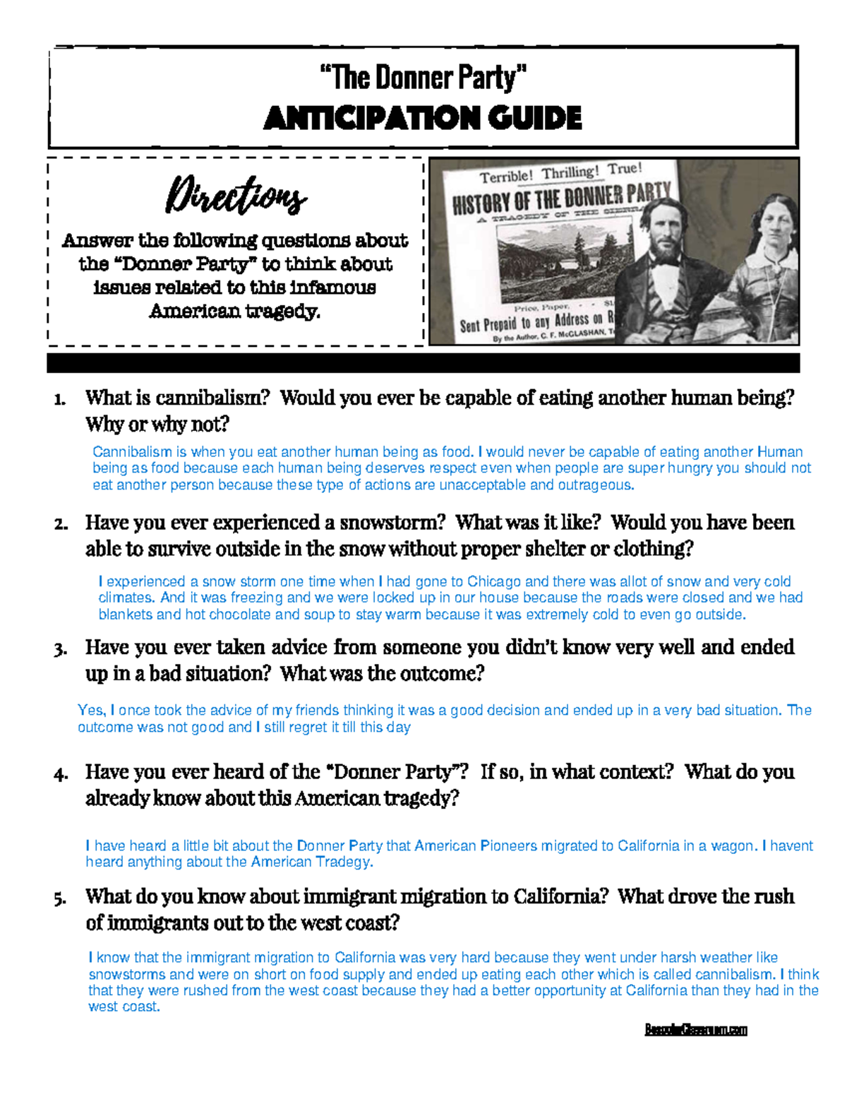 Anticipation Guide - assignments - Studocu