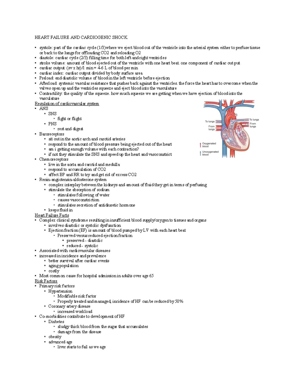 Week 3 Lecture notes- Heart Failure and Cardiogenic Shock - HEART ...