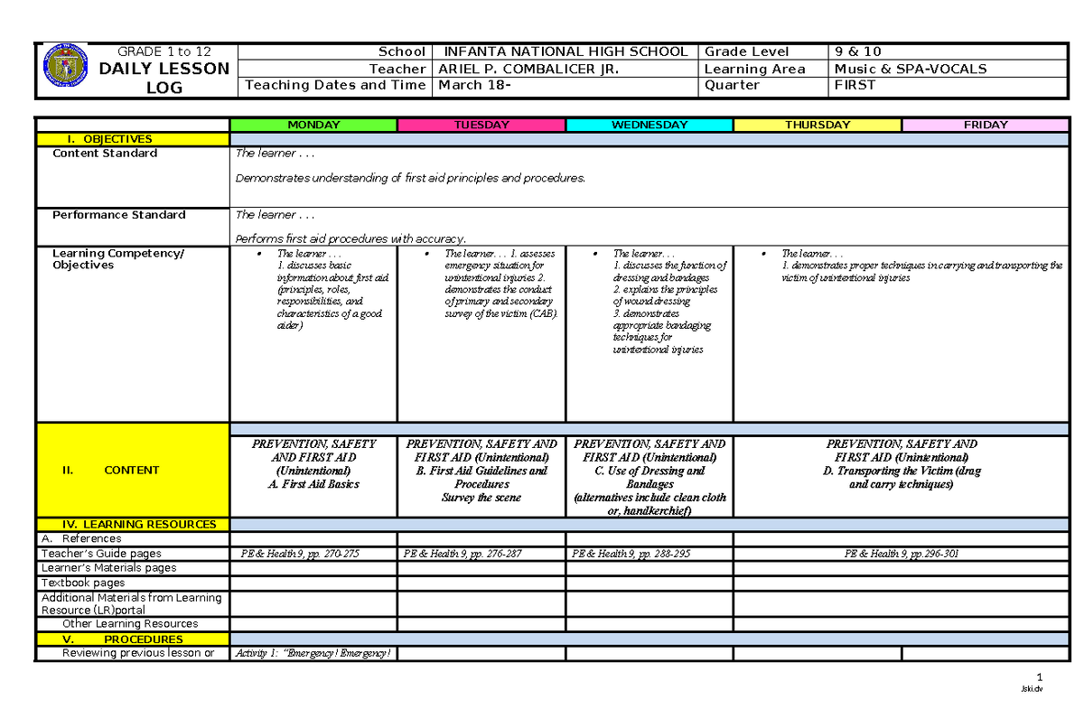 Week2-3 - Environmental Science - GRADE 1 to 12 DAILY LESSON LOG School ...