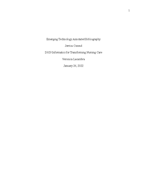 Technology Summary - passed on 1st attempt - Summary of Technology ...