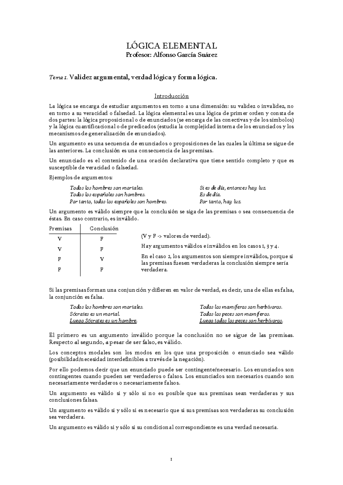 Apuntes de 'Lógica elemental' de 1º de Filosofía - LÓGICA ELEMENTAL ...