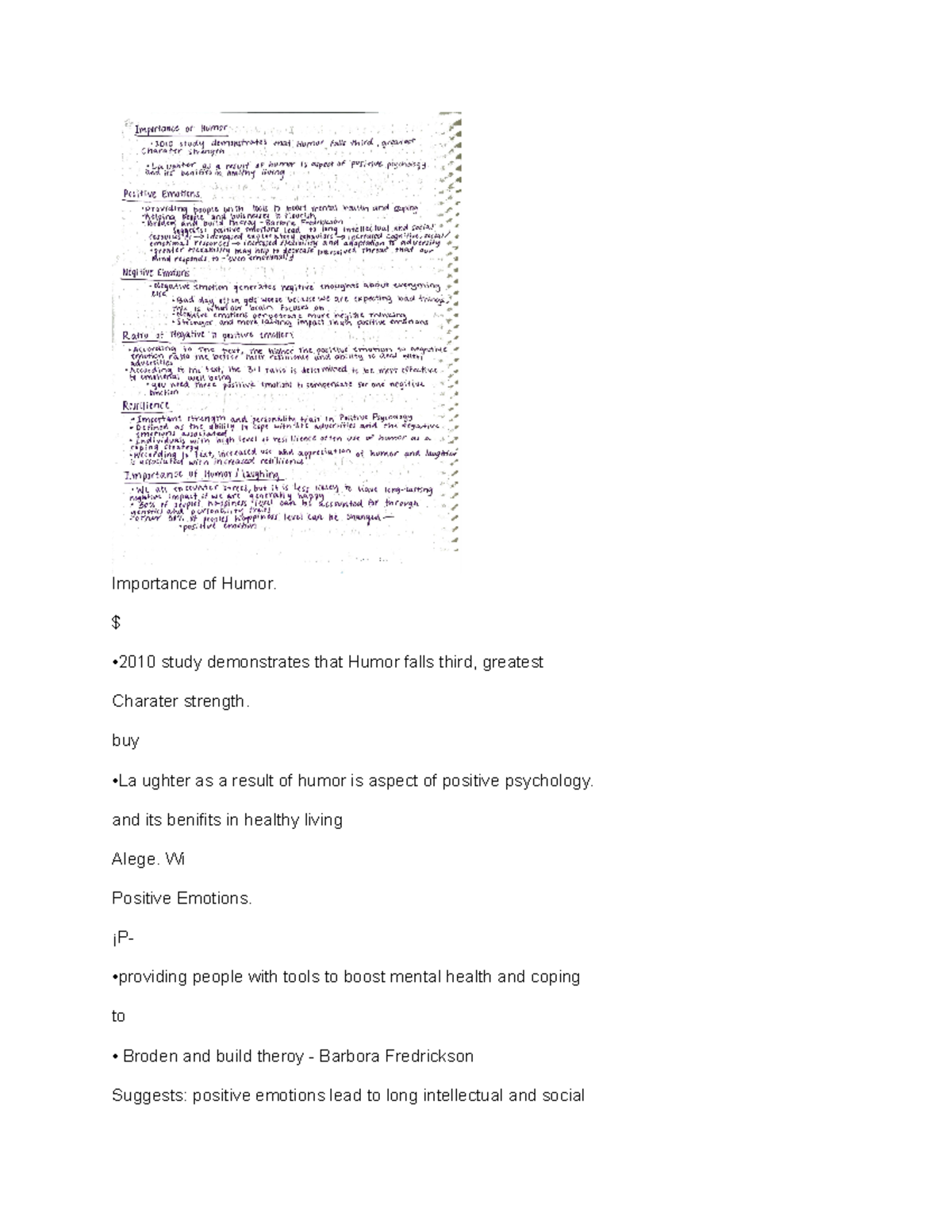 Importance of Humor - $ •2010 study demonstrates that Humor falls third ...