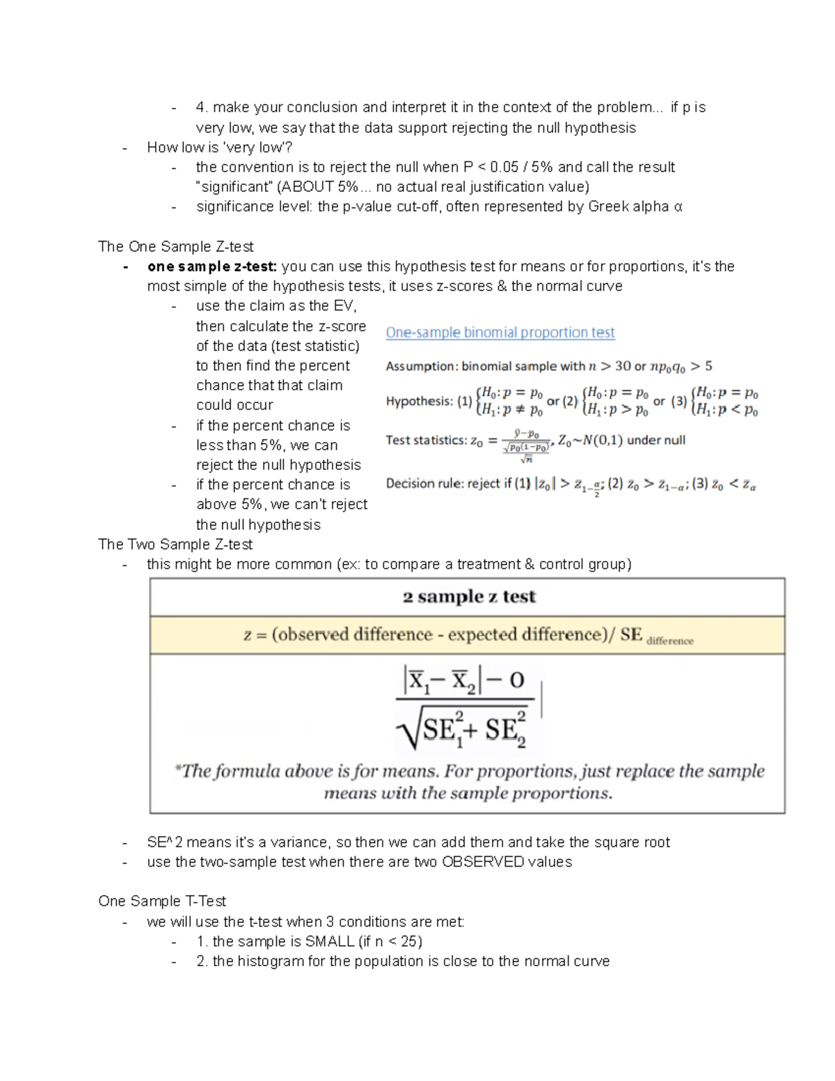 Stat107notes 8 - Lecture notes 8 - make your conclusion and interpret ...