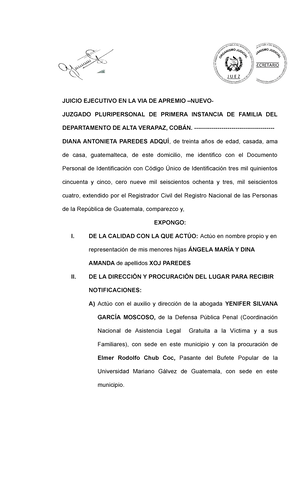 Memorial solicitando evaluación Organismo Judicial - MAGISTRADO OSCAR ...