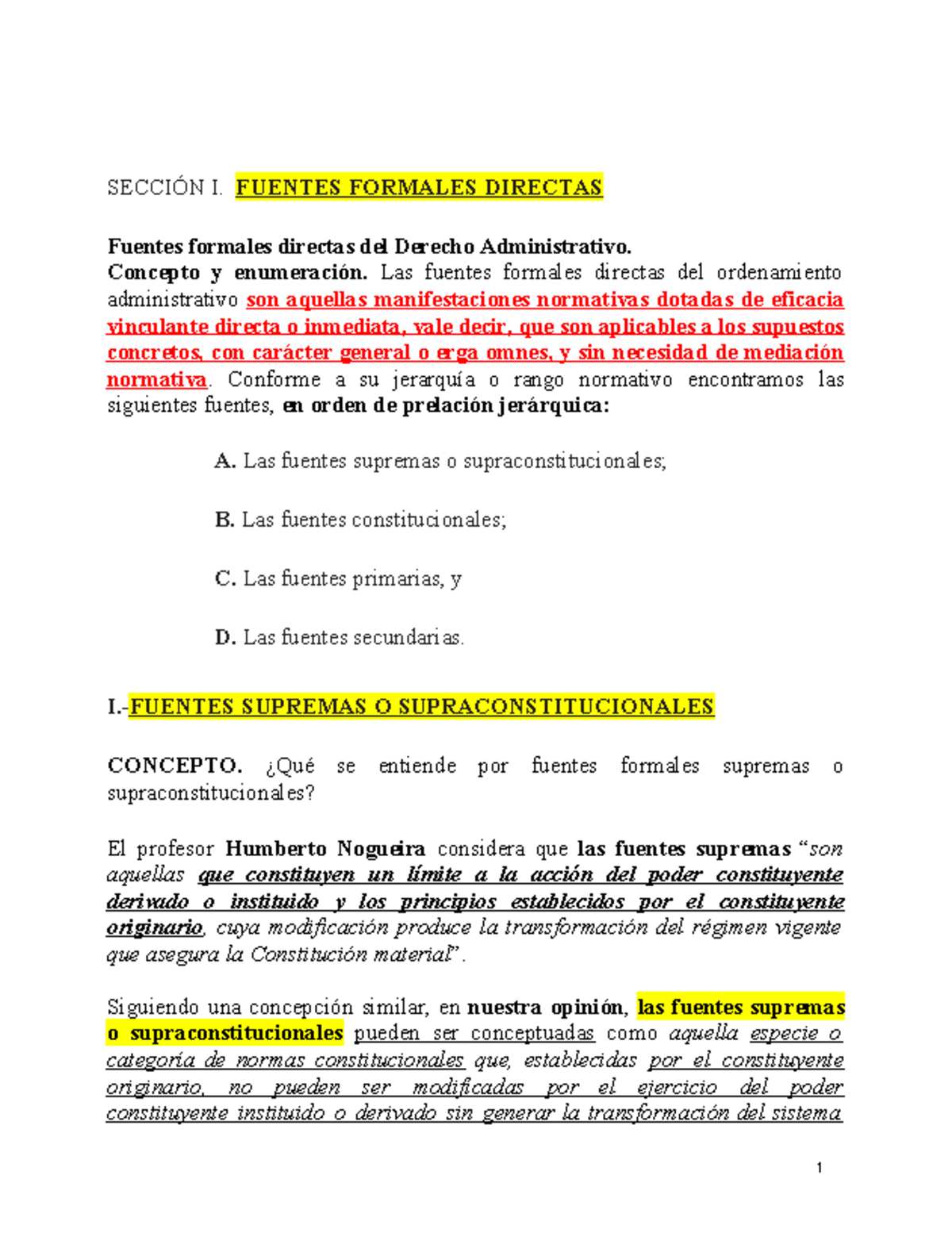 Fuentes Formales Directas - SECCIÓN I. FUENTES FORMALES DIRECTAS ...