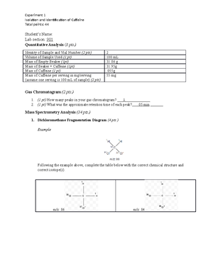 CHEM 110 L Experiment 8 Identification of Unknown Diprotic Acid ...