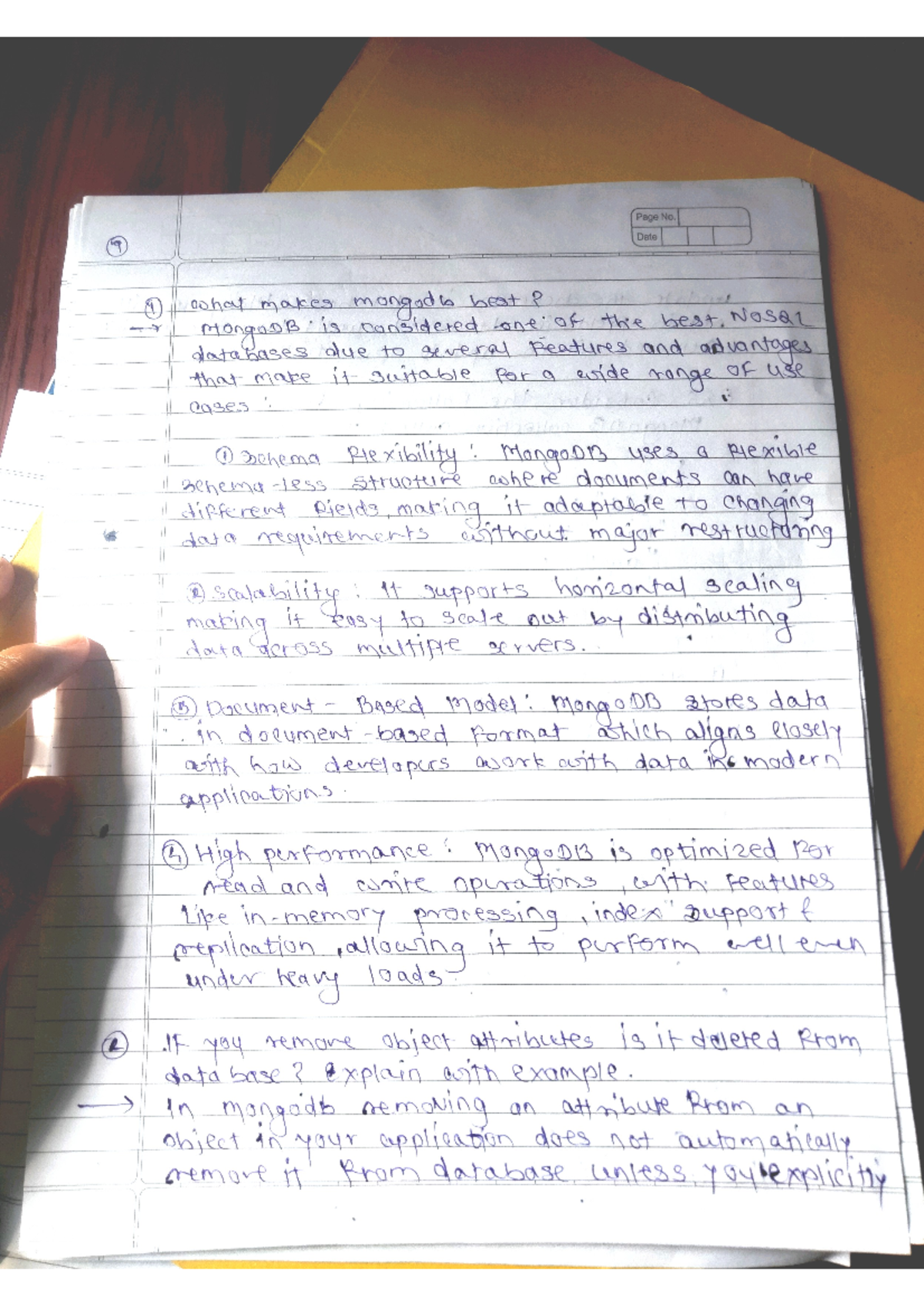 Dbms 9 10 11 - DBMS doc - Page No. 9 Date 1 what makes mongodis best ? MongooB is considered one ...