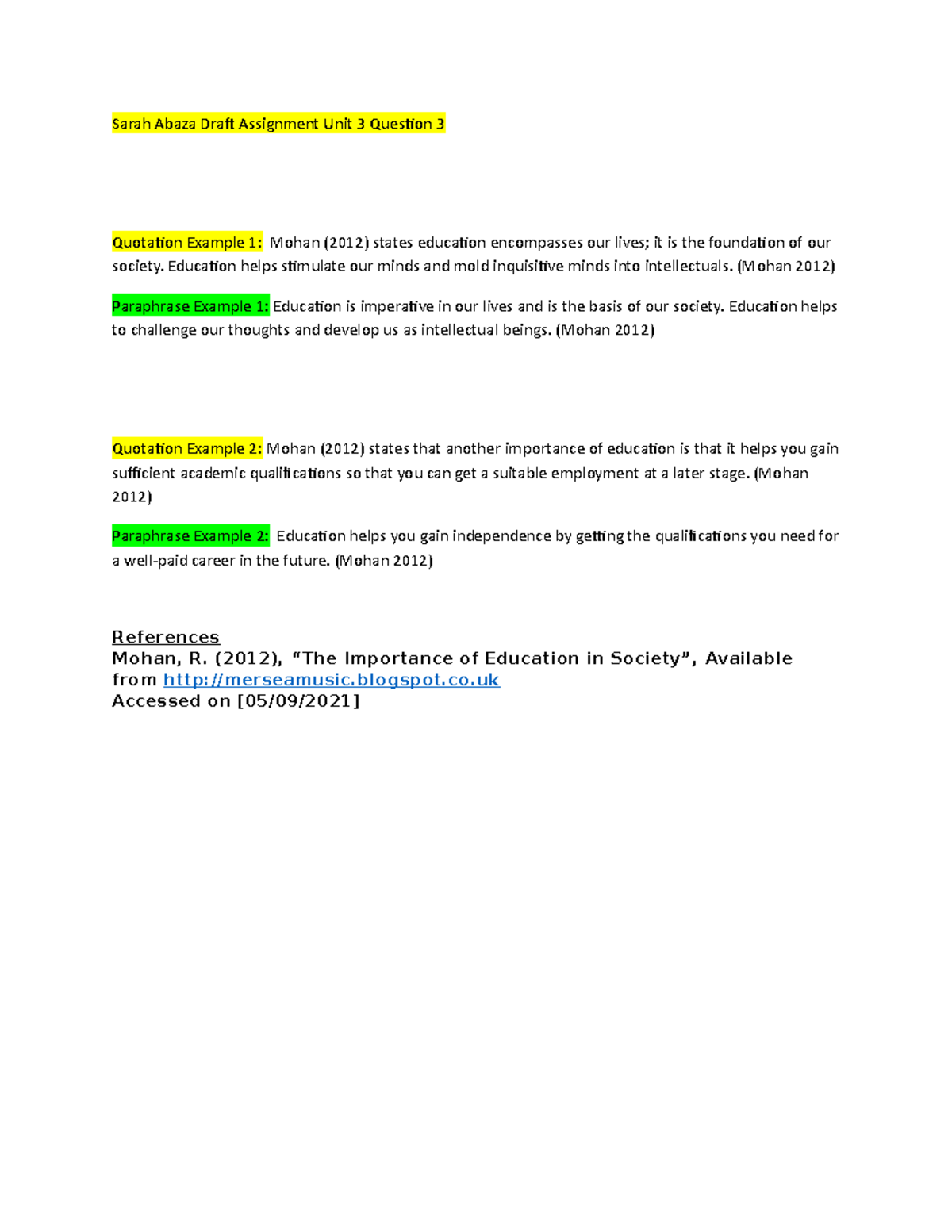 Unit 3 Resubmission - unit 3 resubmision paraphrssing - Sarah Abaza ...