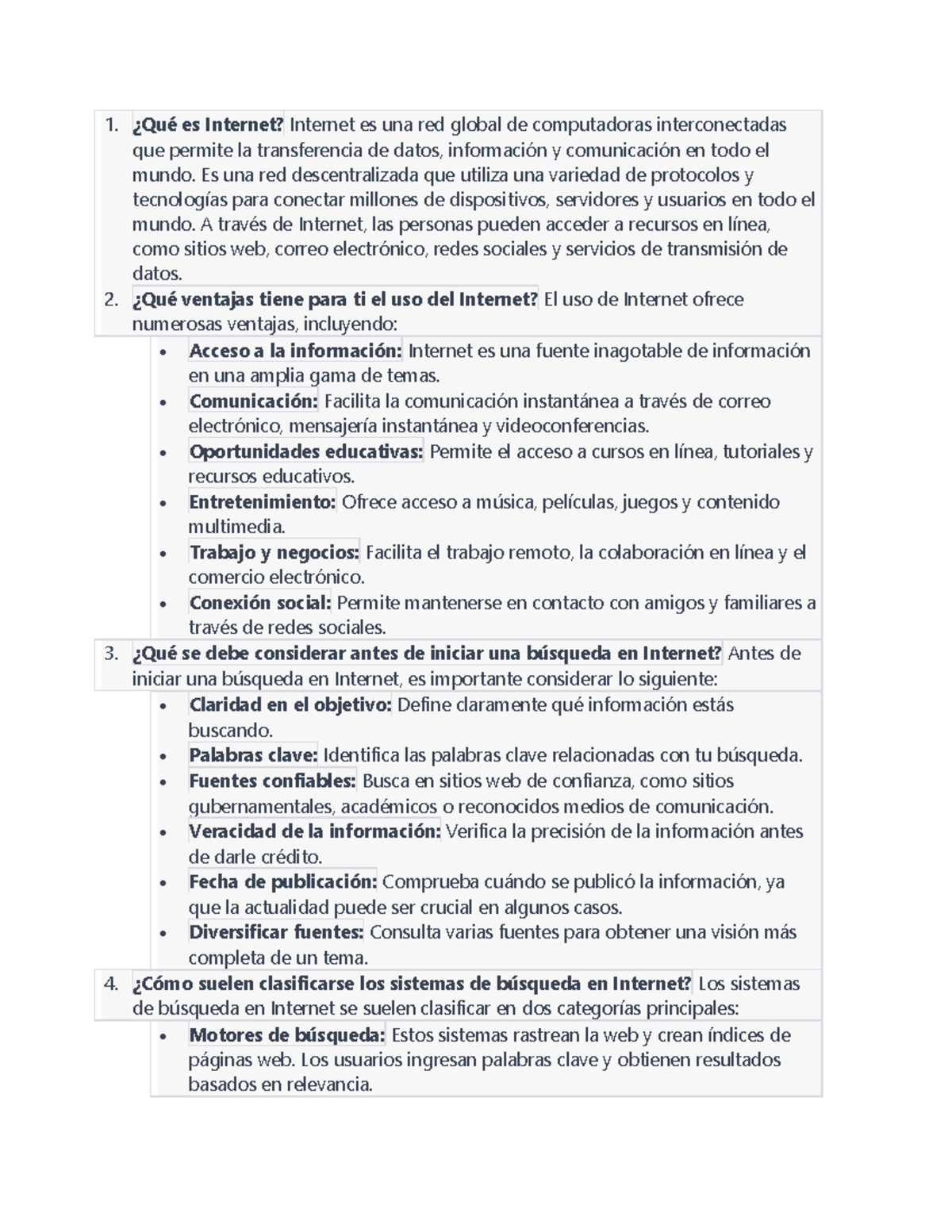 Qué es Internet - tarea - 1. ¿Qué es Internet? Internet es una red ...