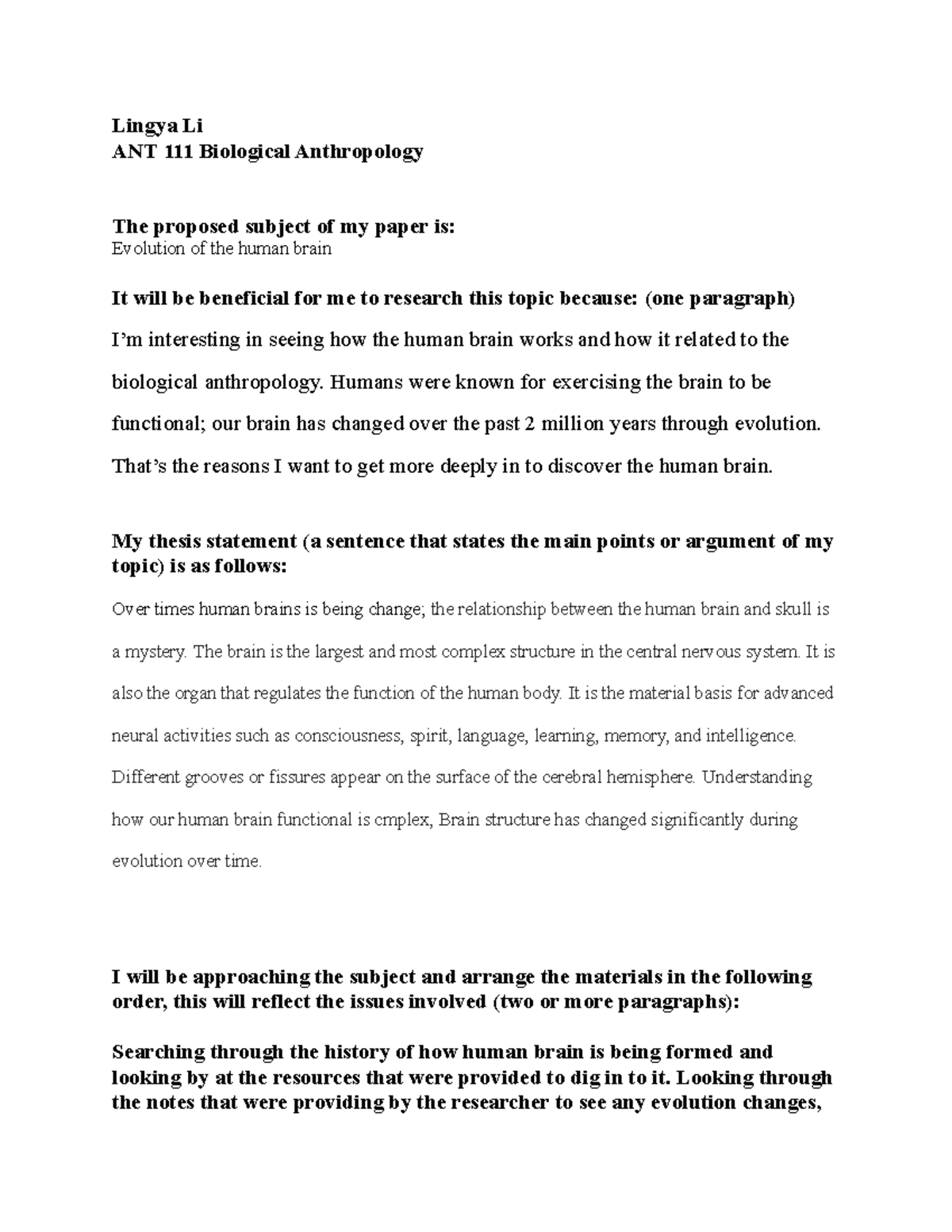 Template for Research Paper Topic Submission 1 - Lingya Li ANT 111 ...