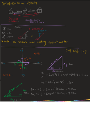 UAM and Free Fall - Phy1001 notes - BC Nurse F Name