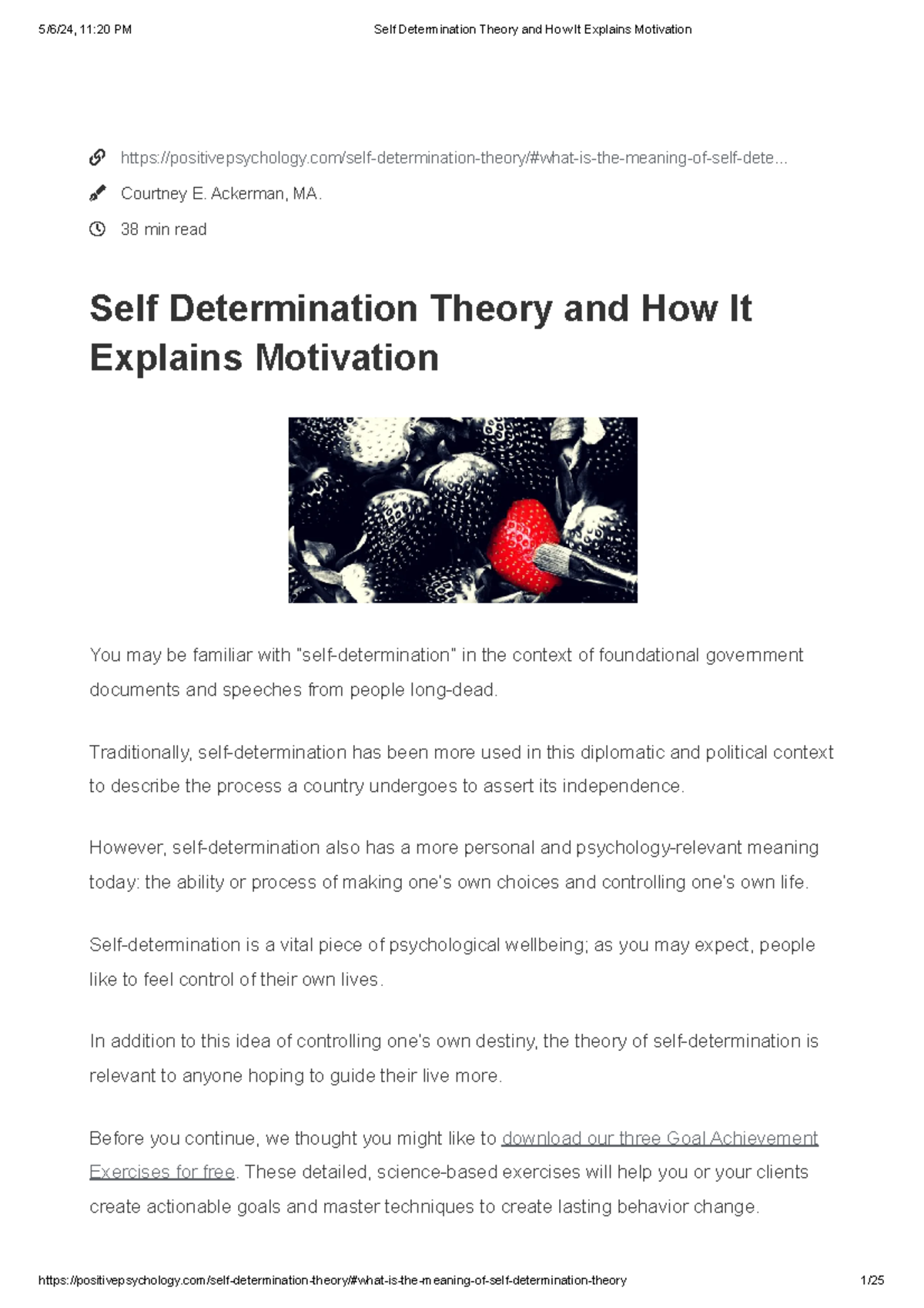 Self Determination Theory - ####### ####### ####### ####### - Studocu