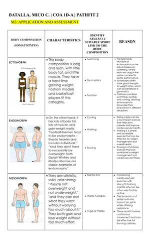 Pathfit 3A notes - Pathfit 3A 4 types of recreational activities 1 ...