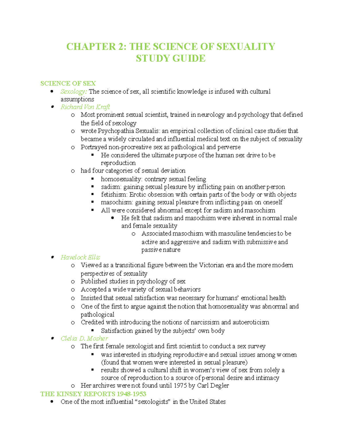 [ SYG 2340 ] The Science of Sexuality - CHAPTER 2: THE SCIENCE OF ...