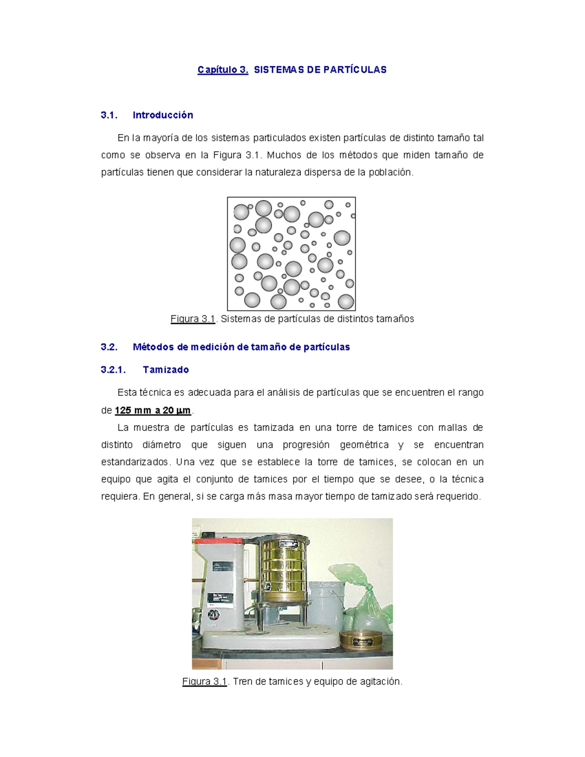 Medicion tamaño particulas - Capítulo 3. SISTEMAS DE PARTÍCULAS 3 ...
