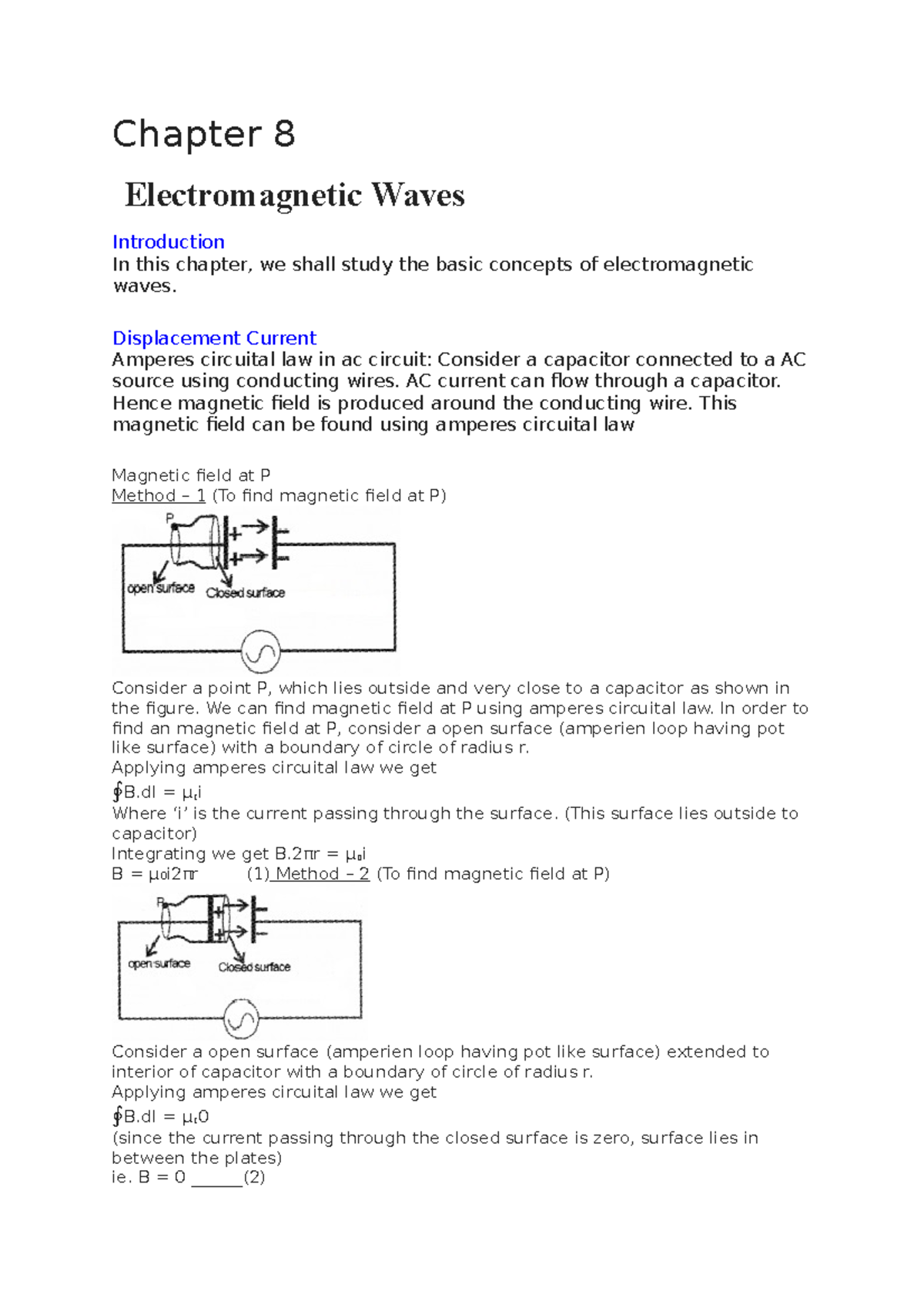 Chapter 8 Electromagnetic Waves - Chapter 8 Electromagnetic Waves ...