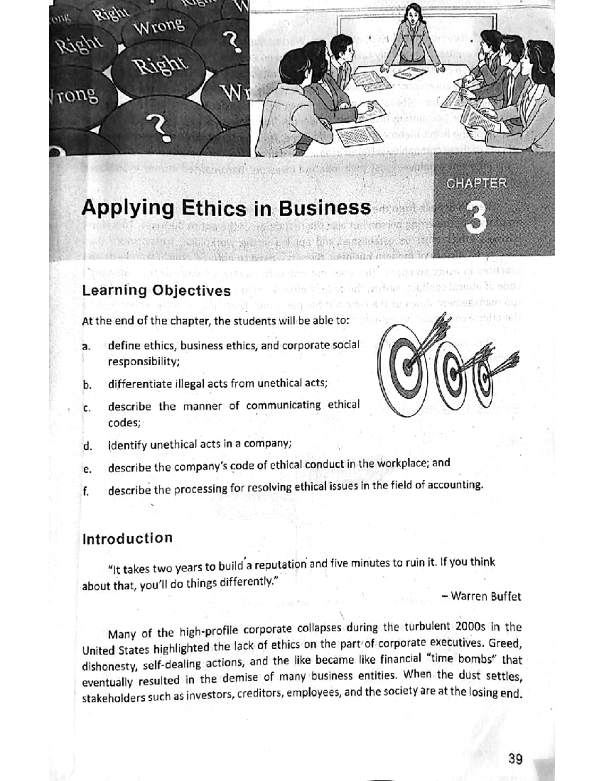 Chapter 3-Applying Business Ethics - Wrong Right rong W CHAPTER ...