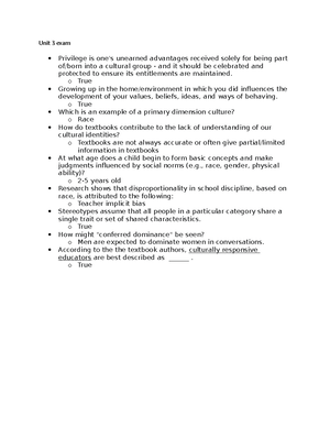 Cultural Experience - Dr. Caryn C. Terwilliger Multicultural Education ...