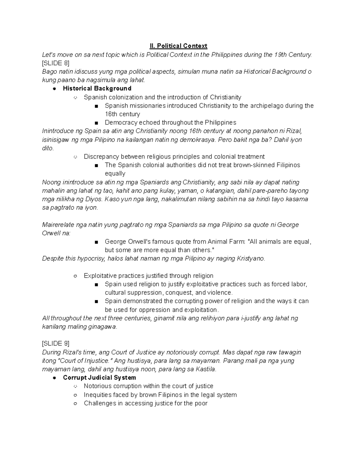 Chapter 2 Rizal in the Context of the 19th Century Philippines (Script ...