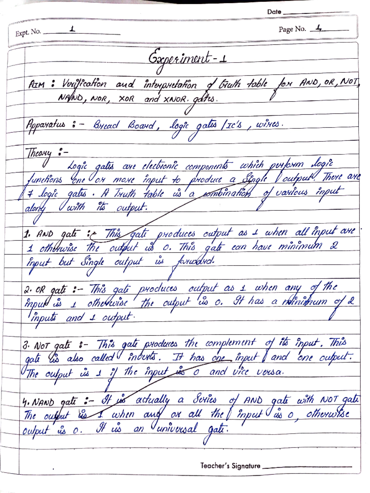 DLD EXP 1 - this is the practical of dld(digital logic design) and has experiment 1 via - Expt ...