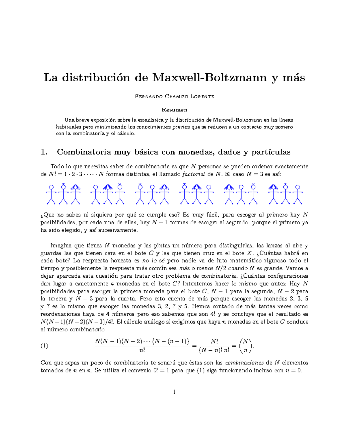 Boltzmann - La distribuci ́on de Maxwell-Boltzmann y m ́as Fernando ...