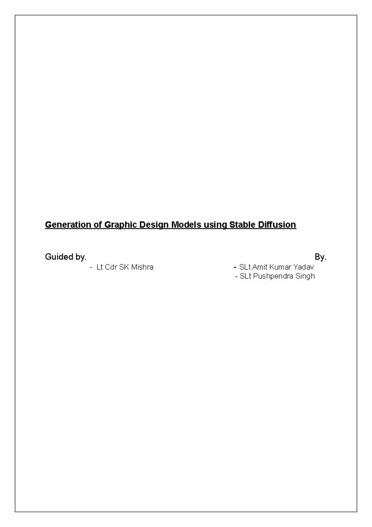 Generation of Graphic Design Models using Stable Diffusion draft ...