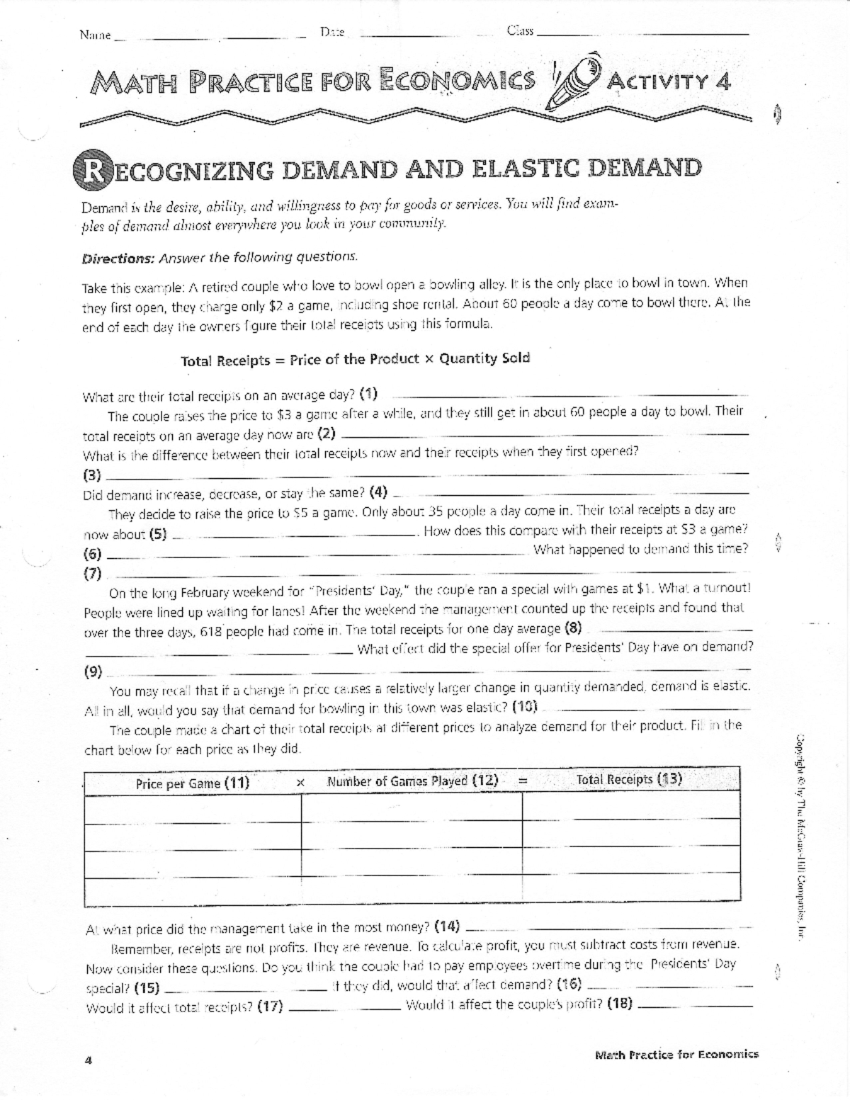 Demand Math Practice wksht - ECON 307 - Studocu
