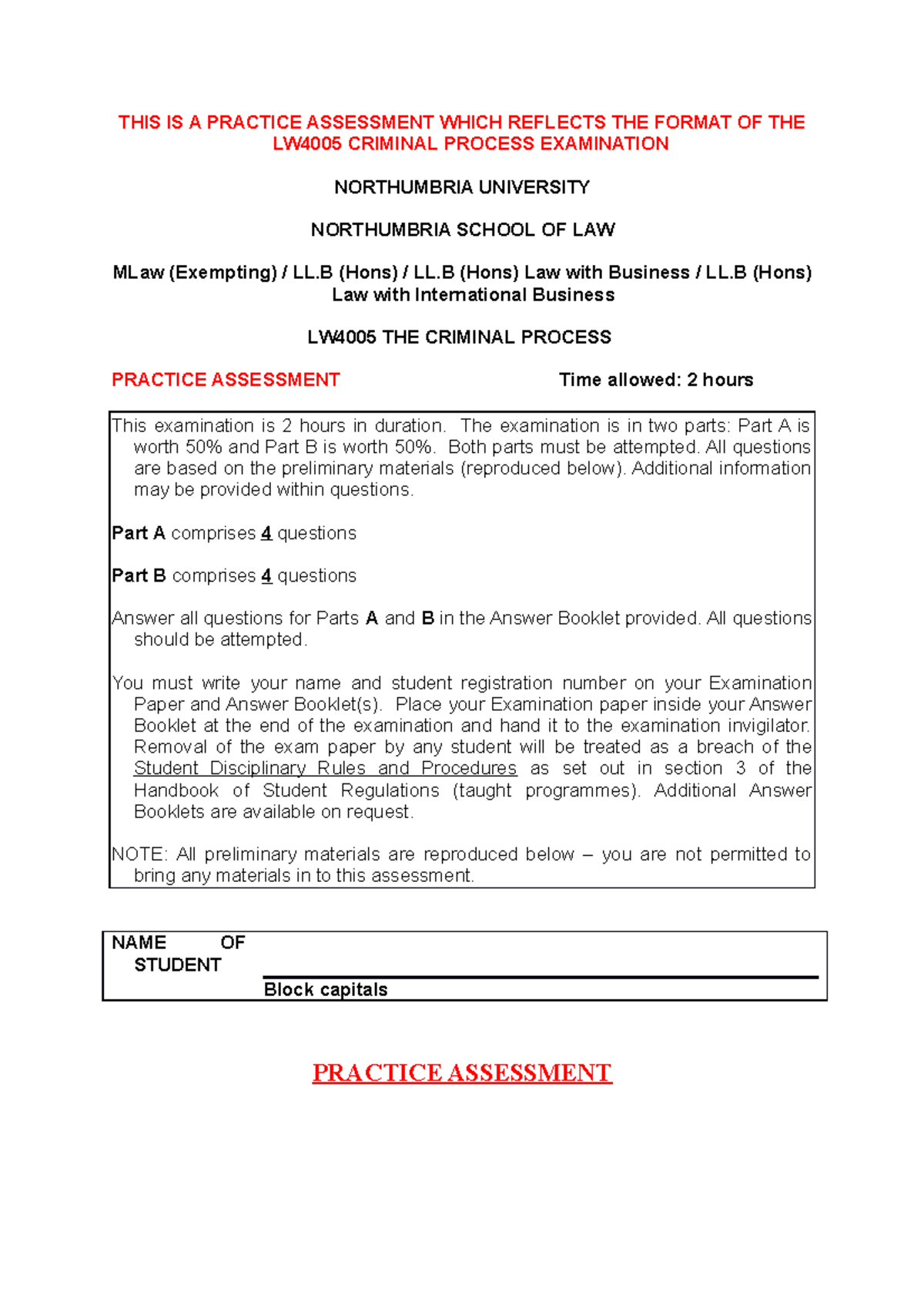 Practice Assessment - Final Version - THIS IS A PRACTICE ASSESSMENT ...