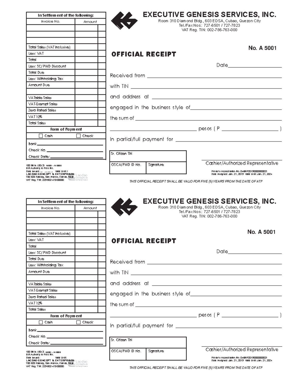 Executive Genesis OR - asfasfasf - Room 310 Diamond Bldg., 603 EDSA ...